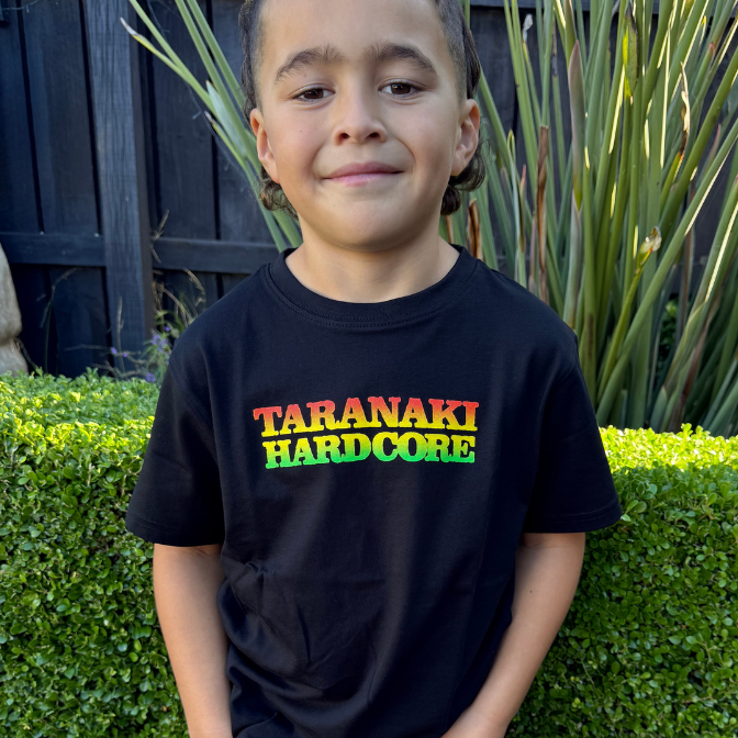 Kids Black & Rasta Fade T-Shirt | Taranaki Hardcore