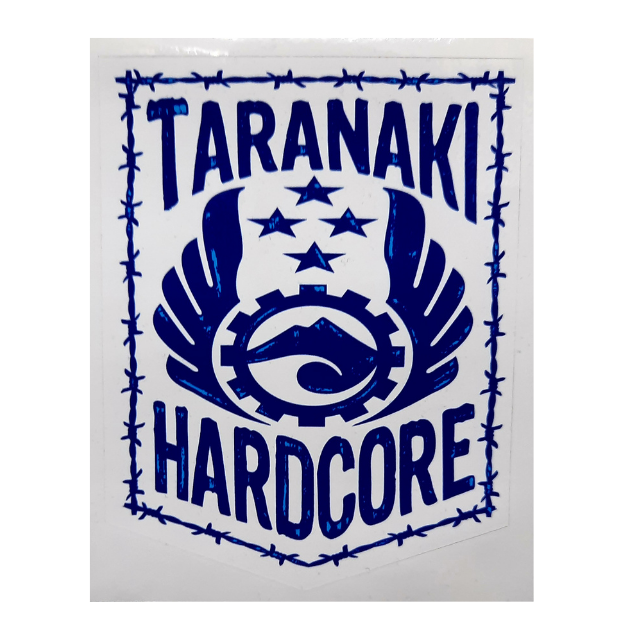 Blue Block Sticker | shop nz online| Taranaki Hardcore